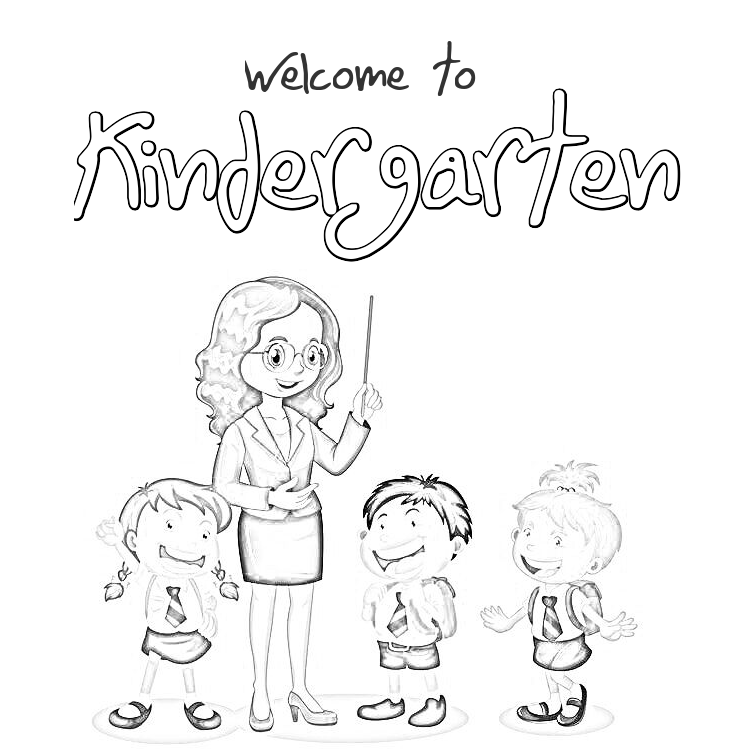 Welcome To Kindergarten Coloring Pages 7 Printable Sheets Simple To 
